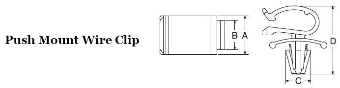 Push Mount Wire Clip | Volt Industrial Plastics
