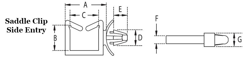 Saddle Clip - Side Entry | Volt Industrial Plastics