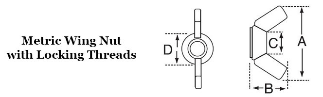 Metric Wing Nut with Locking Threads | Volt Industrial Plastics