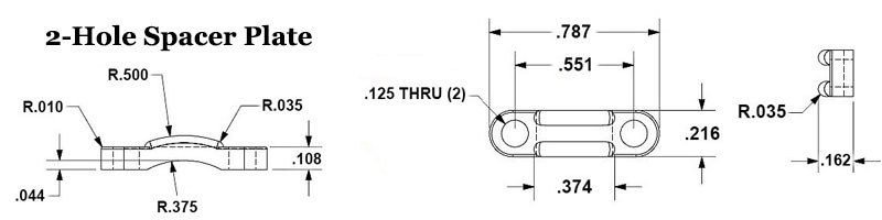 2-Hole Spacer Plate | Volt Industrial Plastics