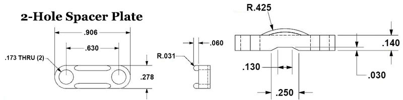 2-Hole Spacer Plate | Volt Industrial Plastics
