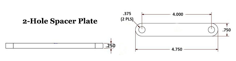 2-Hole Spacer Plate | Volt Industrial Plastics