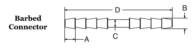 Barbed Connector | Volt Industrial Plastics