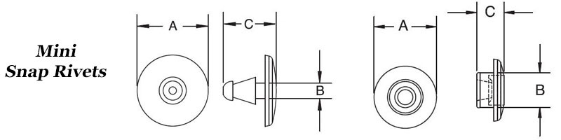 Mini Snap Rivets | Volt Industrial Plastics