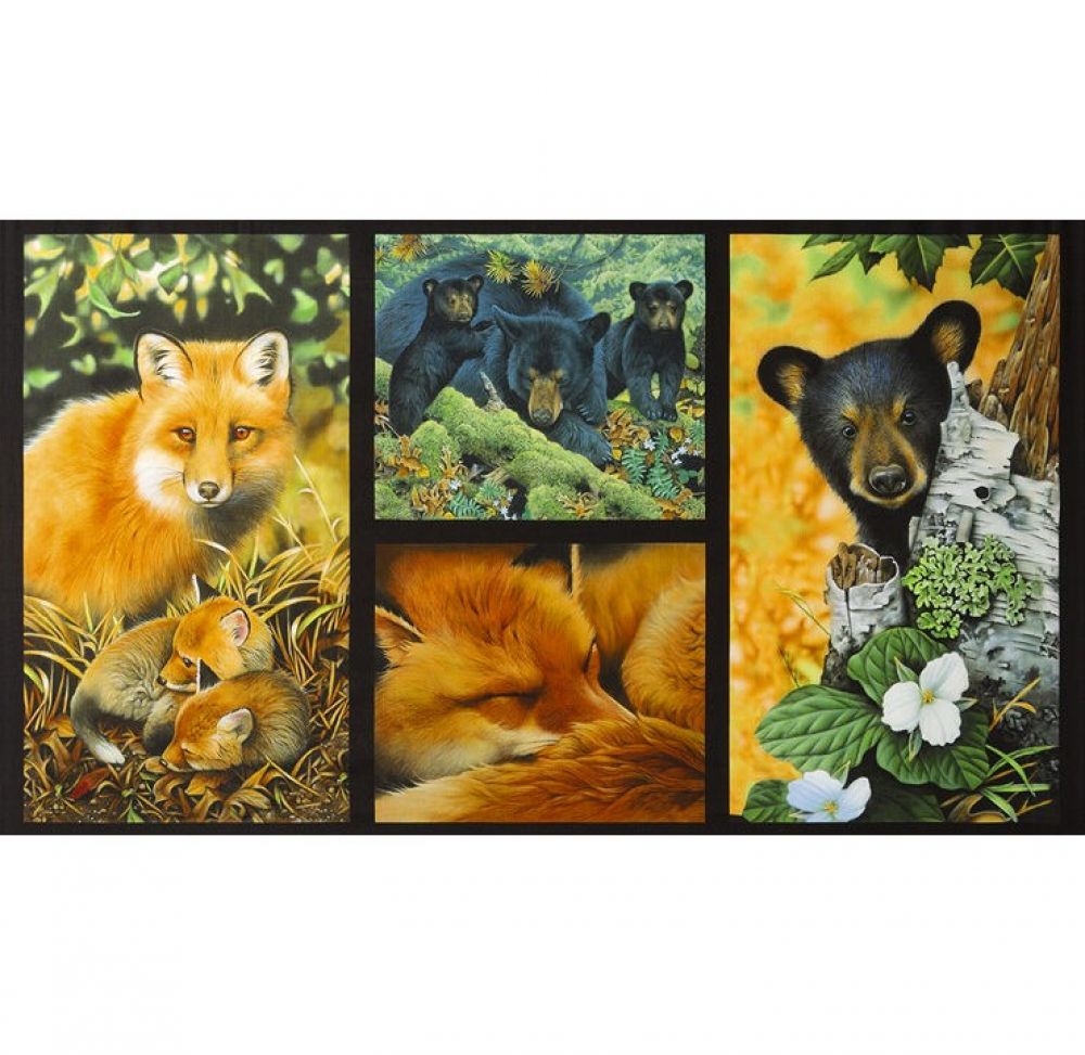 45 Robert Kaufman North American Wildlife Digital 24 Panel | Marshall ...