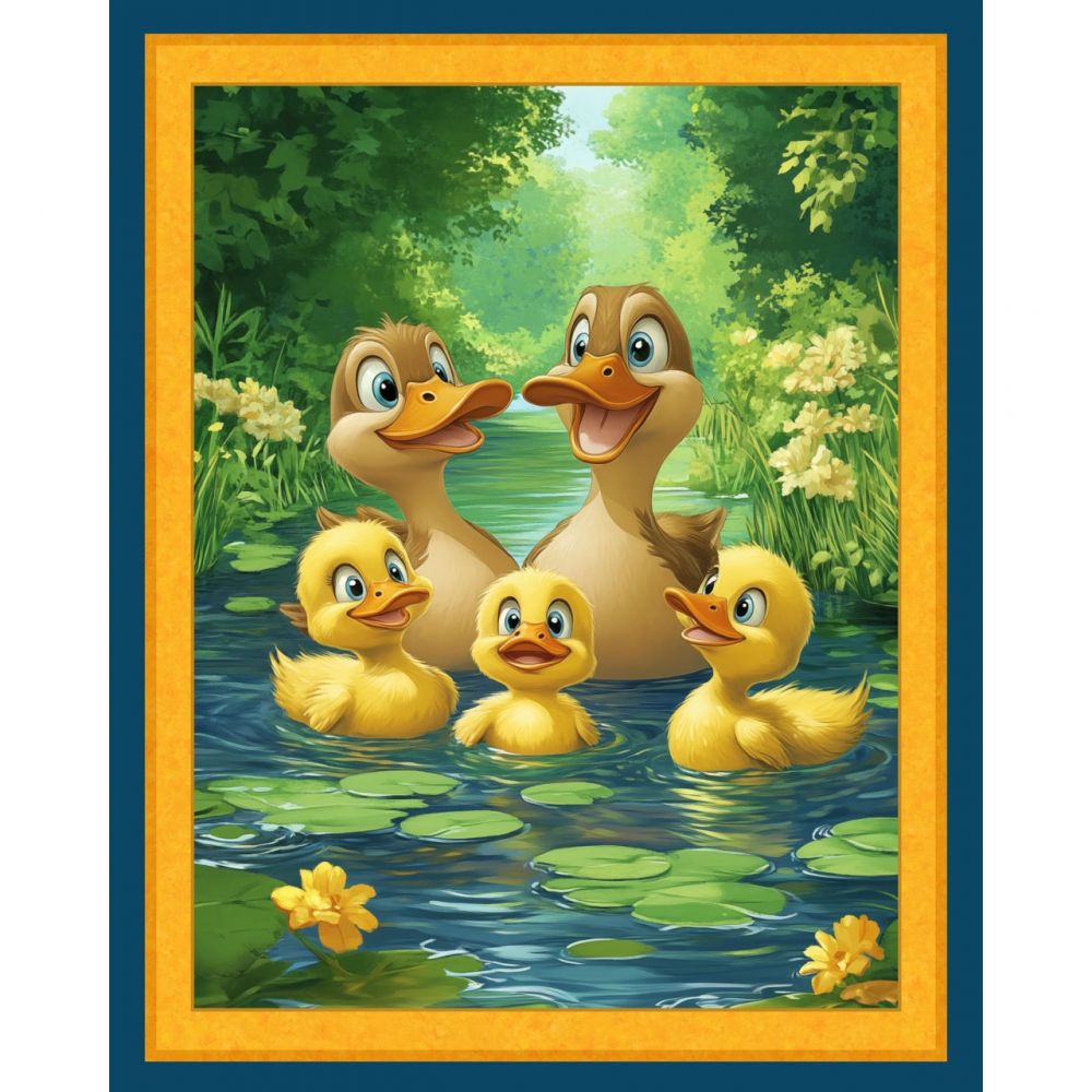 Bolt 45 Happy Quackers Panel Digital 395 Yd 10 Yards | Marshall Dry ...