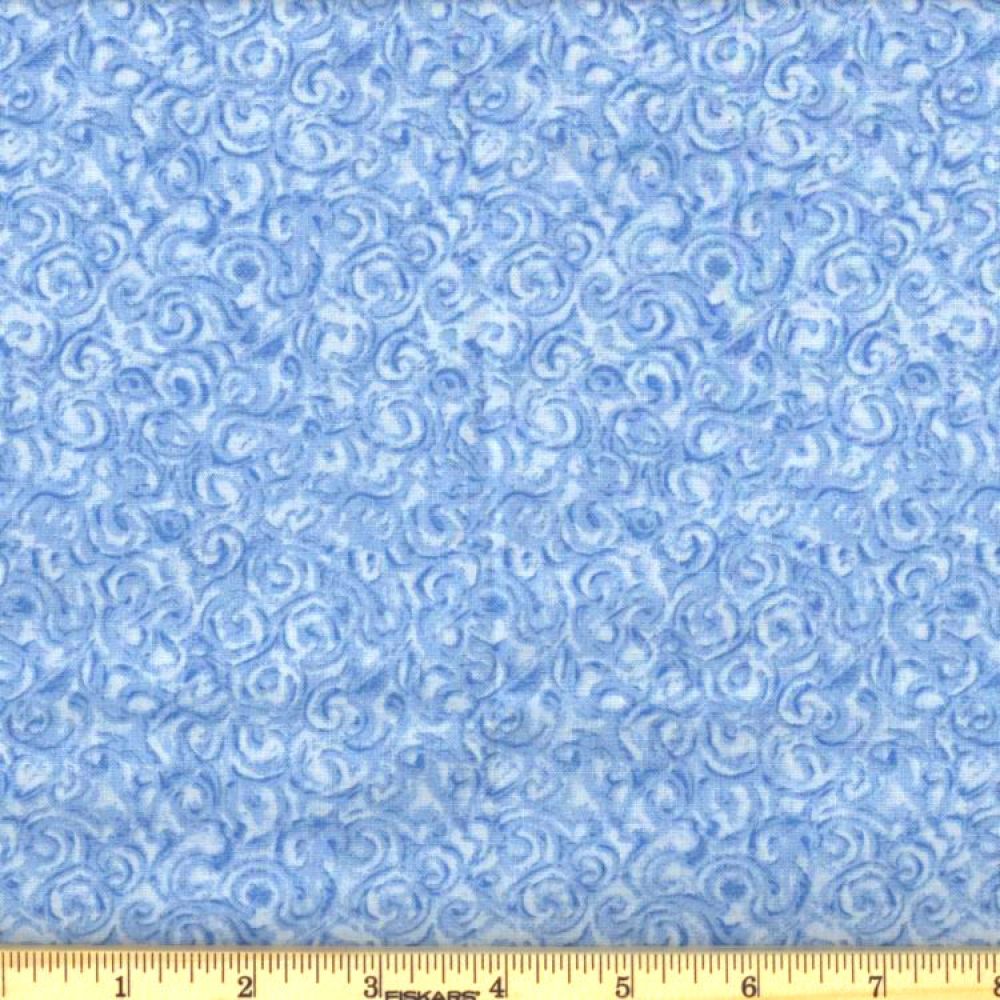 45 Twister Swirls Fabric Light Blue | Marshall Dry Goods Company