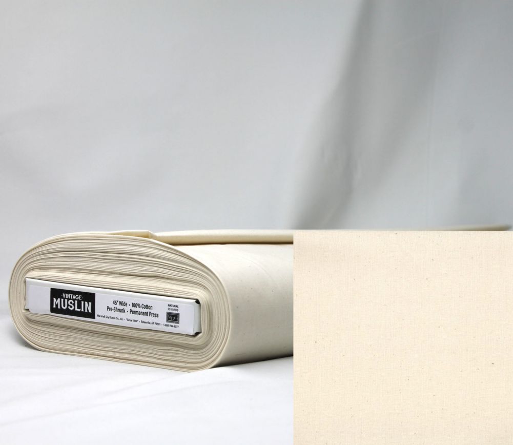 45 Vintage Muslin Natural 1 Bolt 25 Yards 235 Yd | Marshall Dry Goods ...