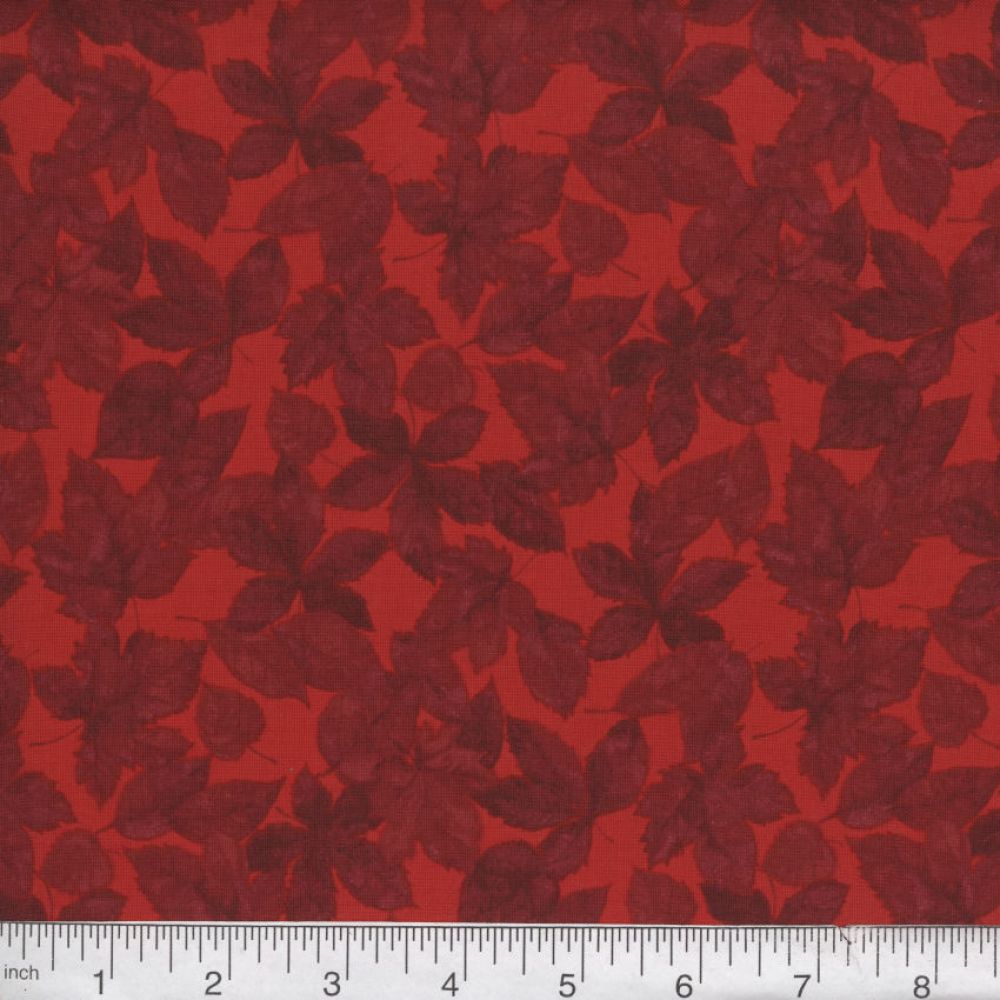 45 Harvest Leaves Tonal Red | Marshall Dry Goods Company