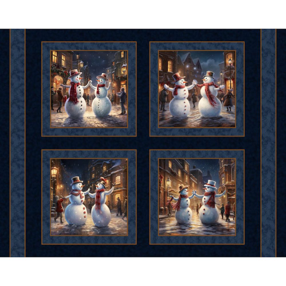 45 The Snowman Dance Pillow Panel | Marshall Dry Goods Company
