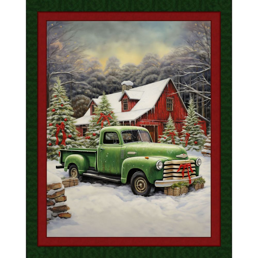 45 Christmas At The Barn 36 X 45 Panel | Marshall Dry Goods Company
