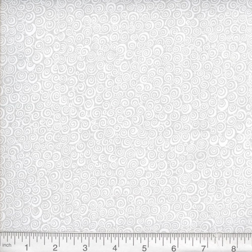 108 Curly Q White On White | Marshall Dry Goods Company