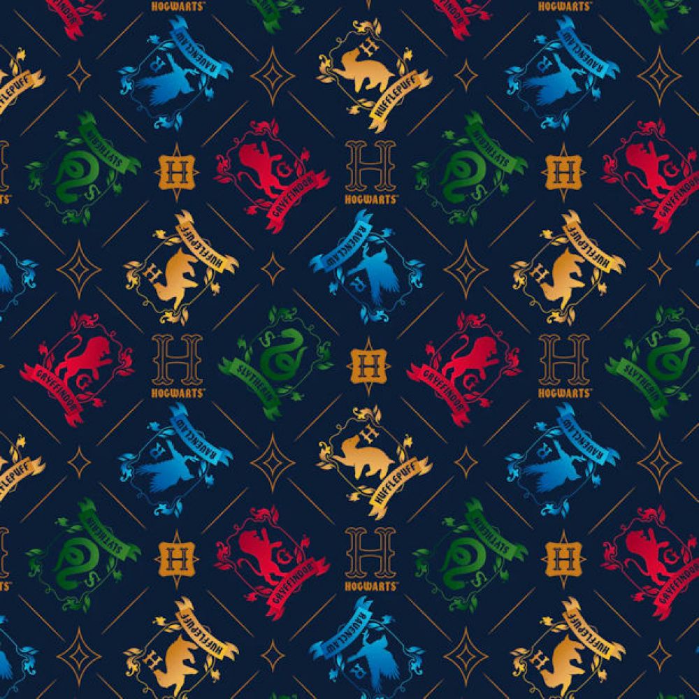 45 Camelot Fabrics Harry Potter Illustrated Houses | Marshall Dry Goods ...